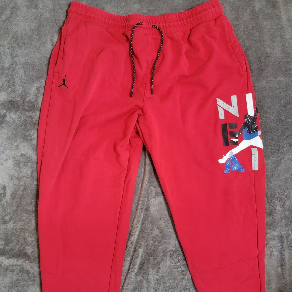 Nike Air Jordan Red Basketball Sweatpants 3xl - Gem